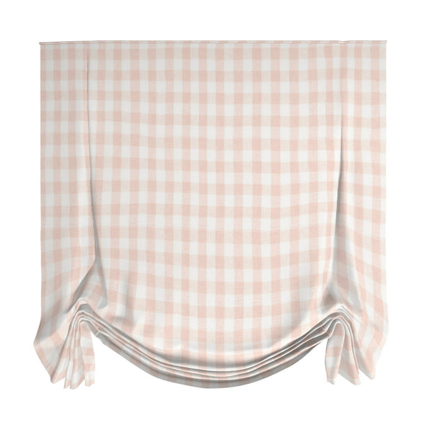 Custom Roman Shades, London Shade, Scalamandré Swedish Linen Check, Tu ...