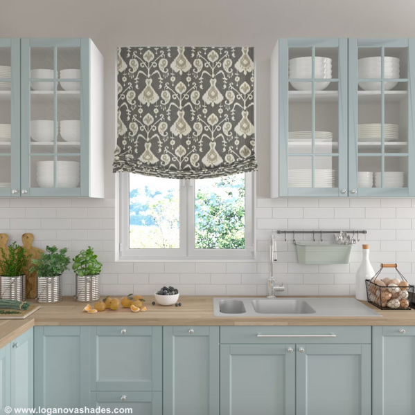 Custom Roman Shade "Vista", European Relaxed Roman Shade custom, Custo ...