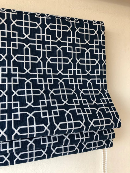 Flat Roman Shade "Caleb", available in four colours, cotton roman shad ...