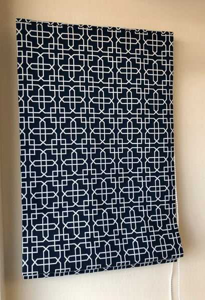 Flat Roman Shade "Caleb", available in four colours, cotton roman shad ...