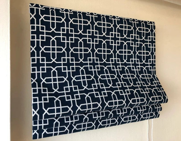 Flat Roman Shade "Caleb", available in four colours, cotton roman shad ...